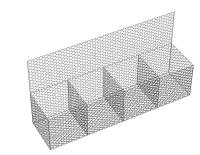 China 4x1x1m Hexagonal Galvanised Gabions 3.8mm Wall  Rust Proof Fix Stone Filling Units for sale