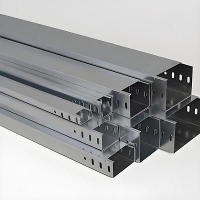 China Fire Resistance Cable Tray Slotted Wall Mount Metal Cable Management Tray for sale