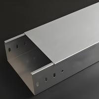 China Silver Slotted Trough Type Cable Tray 50mm Width Metal Wire Tray for sale