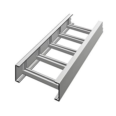 China High Load Capacity Ladder Type Cable Tray With Galvanized Finish High Flexibility Up To 500kg for sale