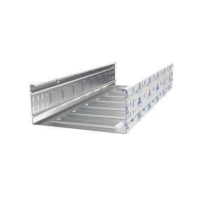 China Silvery Wiremold Cable Tray 3m Length Molded 50mm Galvanised Cable Tray for sale