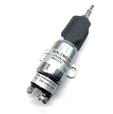 China 3864274 Fuel Engine Stop Solenoid 12v 24v R140LC-9  R210W-9 R220LC-9S R260LC-9S R210LC-7H for sale