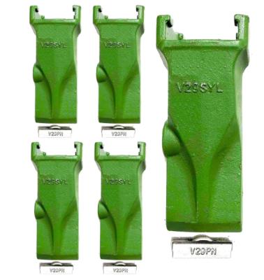 China V29SYL Bucket Teeth Chisel Tooth and 3882-V29 Adaptors for Esco Style Super V Series for sale