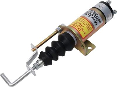 China 366-07197 Fuel Shutoff Solenoid Valve 24V DC Excavator Spare Parts for Diesel Engine Excavator for sale