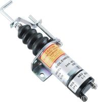 China 366-07197 Fuel Shutoff Solenoid Valve 24V DC Excavator Spare Parts for Diesel Engine Excavator for sale