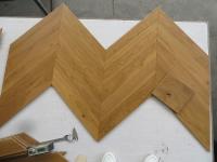 China Matt Engineered Oak Chevron Flooring Brown Stain Selected Grade for sale