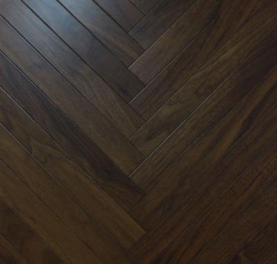 China Smooth American Walnut Herringbone Parquet Flooring For Residential for sale