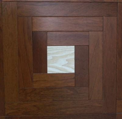 China Flat Versailles Panels Flooring Chinese Walnut And Ash Wood Parquet Floor for sale