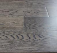 China Russian White Oak Engineered Wood Flooring, dark gray color with smooth surface for sale