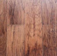 China distressed Hickory engineered Wood Flooring, handscraped and brushed finishing for sale