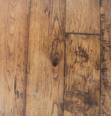 China Handscraped and Distressed Hickory Engineered hardwood Flooring for sale