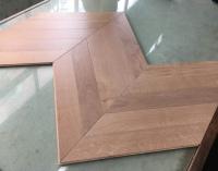 China Chevron Engineered Oak Flooring With Different Stains 300-1000MM Length for sale
