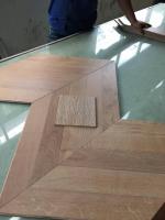China Environmental Oak Chevron Parquet Flooring Length 500mm-1200MM for sale