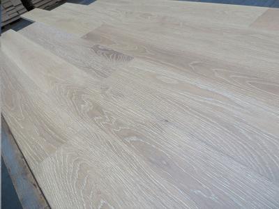 China White Washed American White Oak Engineered Wood Flooring 910 x 125 x 15MM with E0 Formaldehyde Emission for sale