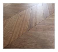 China 2 Layers American Walnut Chevron Parquet Flooring Nature Grade To Italy for sale