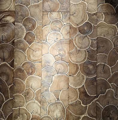 China European Oak End Grain Engineered Wood Flooring Leaf Pattern Geometric Parquet Flooring for sale