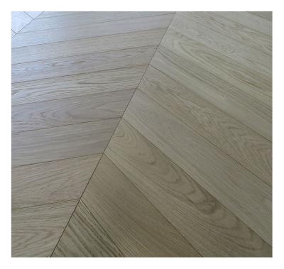 China European Oak Chevron Parquet Flooring 550 X 90 X 10MM 60 Degree 2 Layers for sale