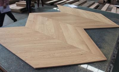 China 45 Degree Chevron Parquet Flooring 780x125x14MM French Oak Engineered Wood Flooring for sale