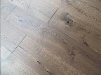 China Brown Stained White Oak Engineered Wood Flooring With Character Grade for sale