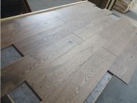 China Brown Stained White Oak Engineered Wood Flooring With Character Grade for sale