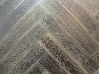 China White Oak Herringbone Parquet Flooring with 510 x 90 x 10MM Size 4MM Oak Veneers and 25 Years Residential Warranty for sale