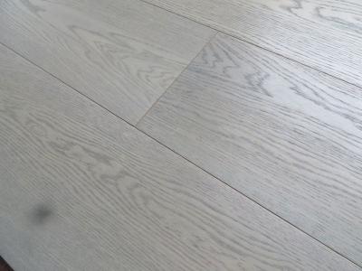 China Light grey Russian Oak Engineered timber Flooring, brushed,  woca oil finished, good quality, for sale
