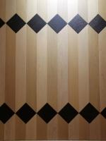 China Black White Stained Oak Parquet Floor Tiles Artistic Parquets 3D Showing for sale