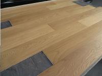 China Slight Brushed And Lacquered Engineered Oak Flooring 260mm 280mm Width for sale