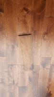 China Birch solid hardwood wooden flooring, handscraped and chatter mark finishing for sale