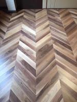 China C Grade And Natural Lacquered Chevron Pattern Parquet Eco Friendly for sale