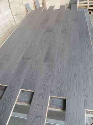 China Dark Grey Oak Engineered wood Flooring, Prime AB Grade & Brushed Finishing for sale