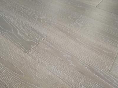 China smoked oak multi-layers wood flooring, AB grade and white washed finishing for sale