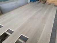 China Light Grey Washed Russian Oak Engineered Hardwood Flooring Premium AB Grade for sale