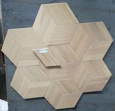 China Art Parquetry Hexagon In Oak Engineered Parquet Flooring With Different Styles for sale