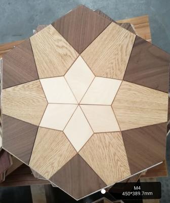 China Hexagon Wood Engineered Parquet Flooring With Different Styles And Mixed Woods for sale