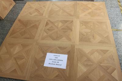 China A/B Grade European Oak Versailles Panels Flooring with Brushed UV Lacquer and Tongue & Groove Joint for sale