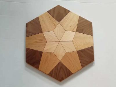 China Different Woods Hexagon Parquet Flooring Multi Layers AB Grade for sale