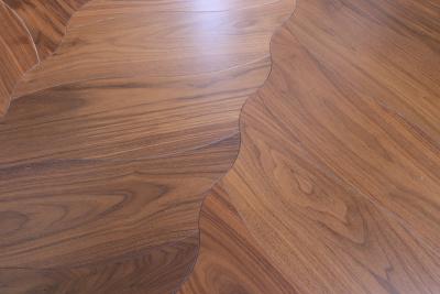 China Geometric Parquet FlooringShaped Engineered Walnut Parquet Flooring High Level And Special Flooring Multi layer Tongue and Groove Structure with Eucalyptus and Birch Plywood for sale