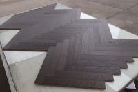 China Dark Brown Oak Engineered Wood Flooring, Herringbone Parquet, 600 x 90MM for sale