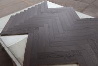 China Dark Brown Oak Engineered Wood Flooring, Herringbone Parquet, 600 x 90MM for sale
