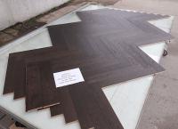 China Dark Brown Oak Engineered Wood Flooring, Herringbone Parquet, 600 x 90MM for sale