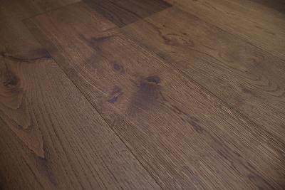 China Dark Smoked, Natural Lacquered Oak Wide Plank Flooring to EU, Anti-dumping Free for sale