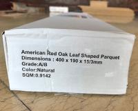 China Red Oak Leaf-patterned Geometric Wood Flooring, Prime Quality for sale