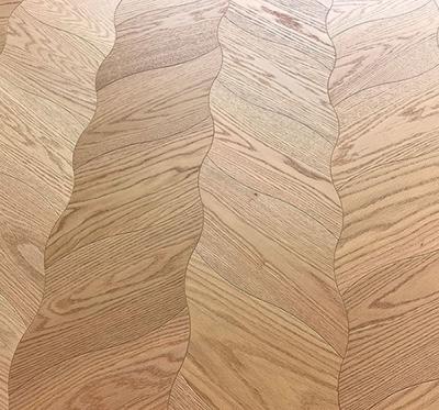 China Red Oak Leaf-patterned Geometric Wood Flooring, Prime Quality for sale