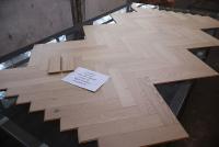 China Semi-solid Oak Herringbone Engineered Wood Flooring, 450 x 90 x 10/3MM for sale