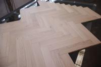 China Semi-solid Oak Herringbone Engineered Wood Flooring, 450 x 90 x 10/3MM for sale