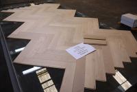 China Semi-solid Oak Herringbone Engineered Wood Flooring, 450 x 90 x 10/3MM for sale