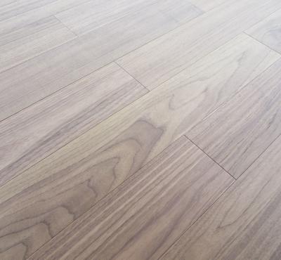 China Slight Brushed Matt American Walnut Engineered Hardwood Flooring Natural Lacquer for sale