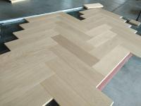 China European Oak Chevron Parquet Flooring Premium Grade Super Matt for sale