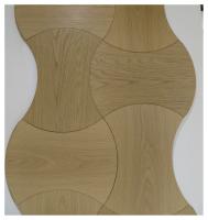 China Shaped Oak Engineered Parquet Flooring With Special And Curved Design for sale
